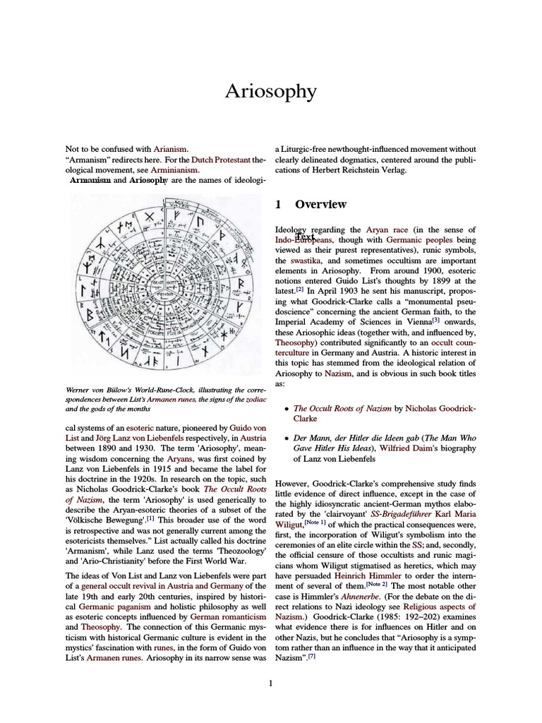 Ariosophy | PDF | Religion And Belief