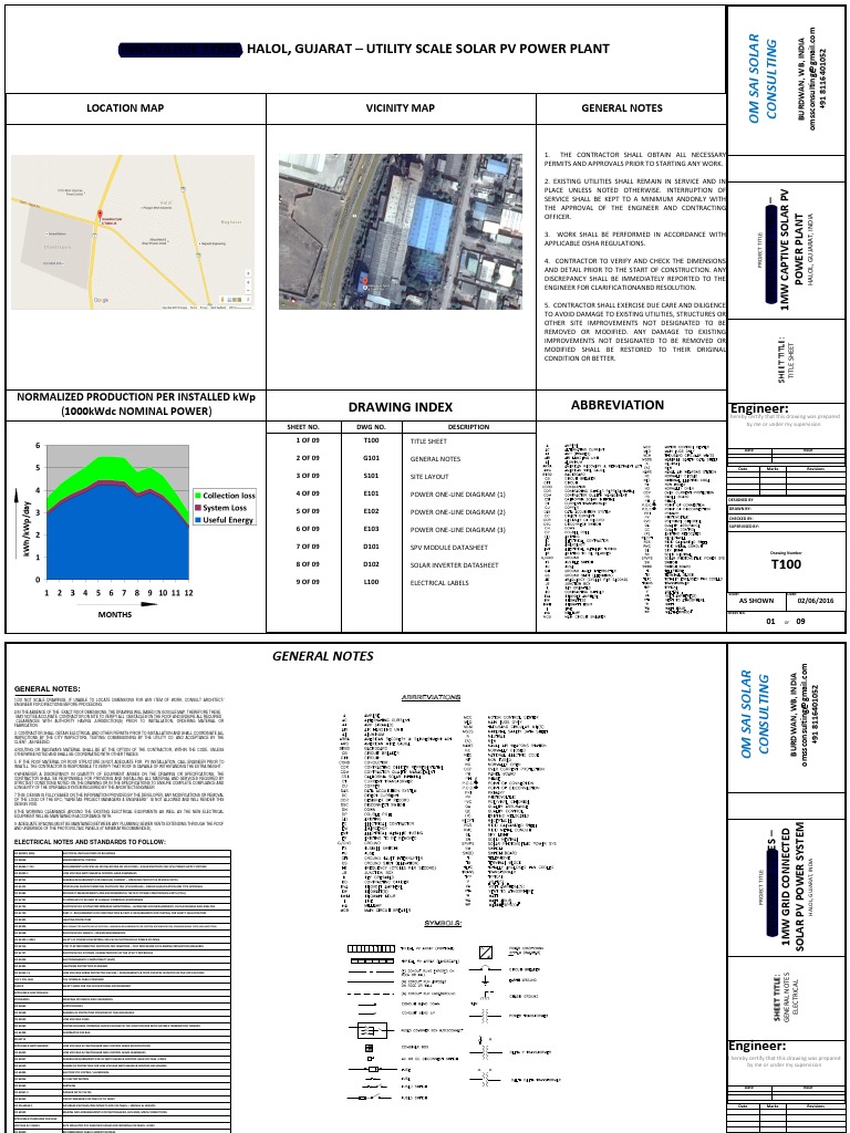 1mw Rooftop Solar PV Power Plant Permit | PDF | Photovoltaic System ...