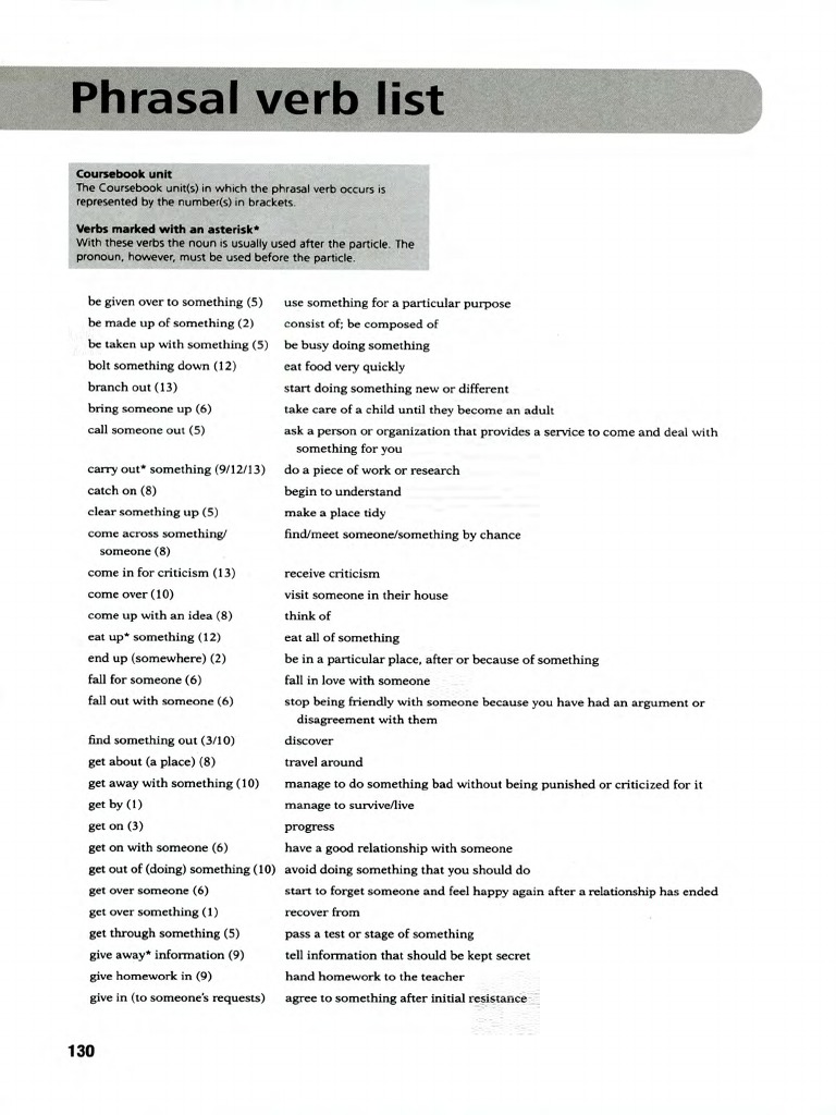 Phrasal Verb Pdf Pdf Verb