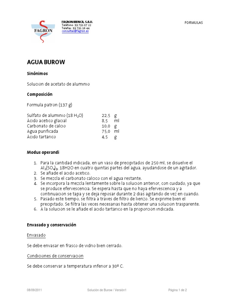 Agua Burow - F MAGISTRAL PDF | PDF