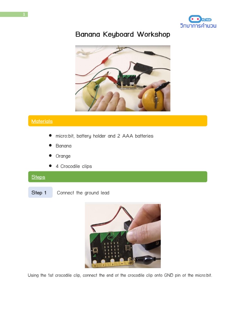 Banana Keyboard Workshop | PDF | Electronics | Electrical Engineering