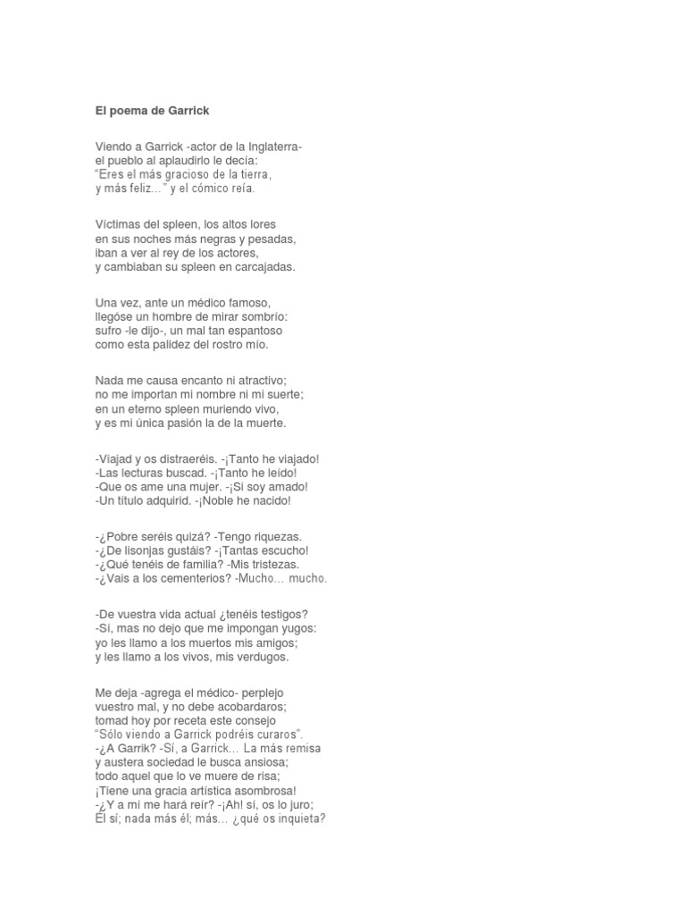 El Poema de Garrick | PDF