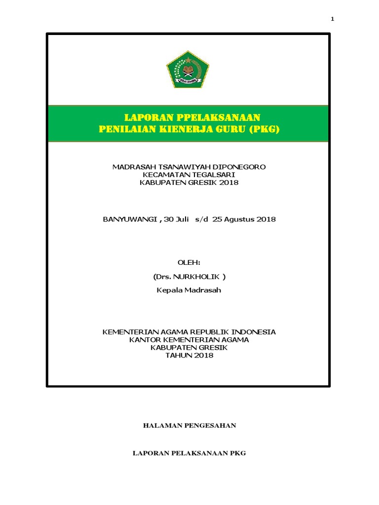 Laporan PKG Oleh Kamad | PDF