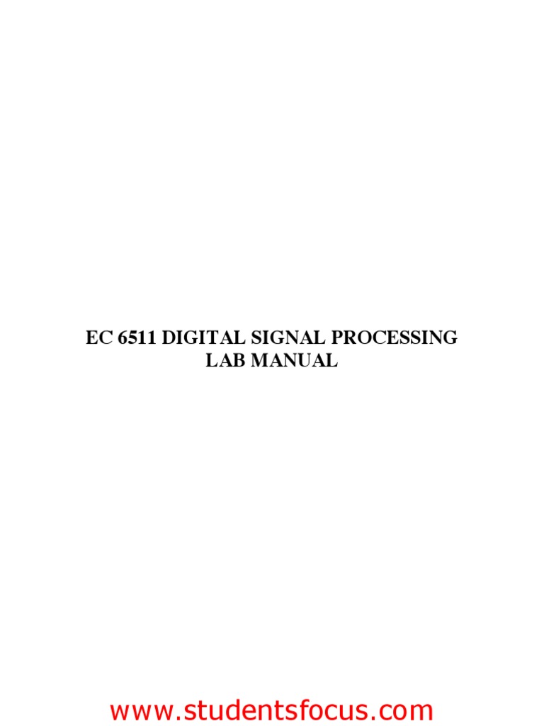 DSP Manual | PDF | Low Pass Filter | Filter (Signal Processing)