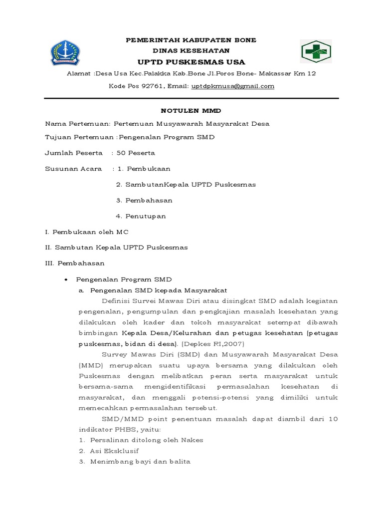 Notulen MMD Edit | PDF