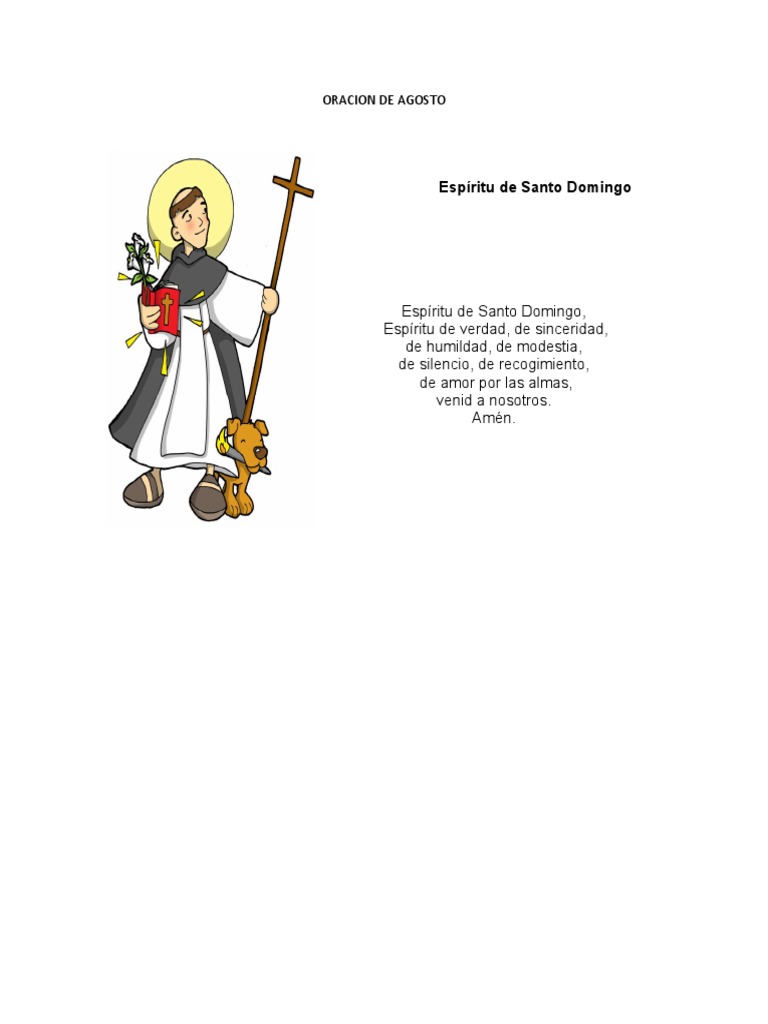 Oracion de Agosto | PDF