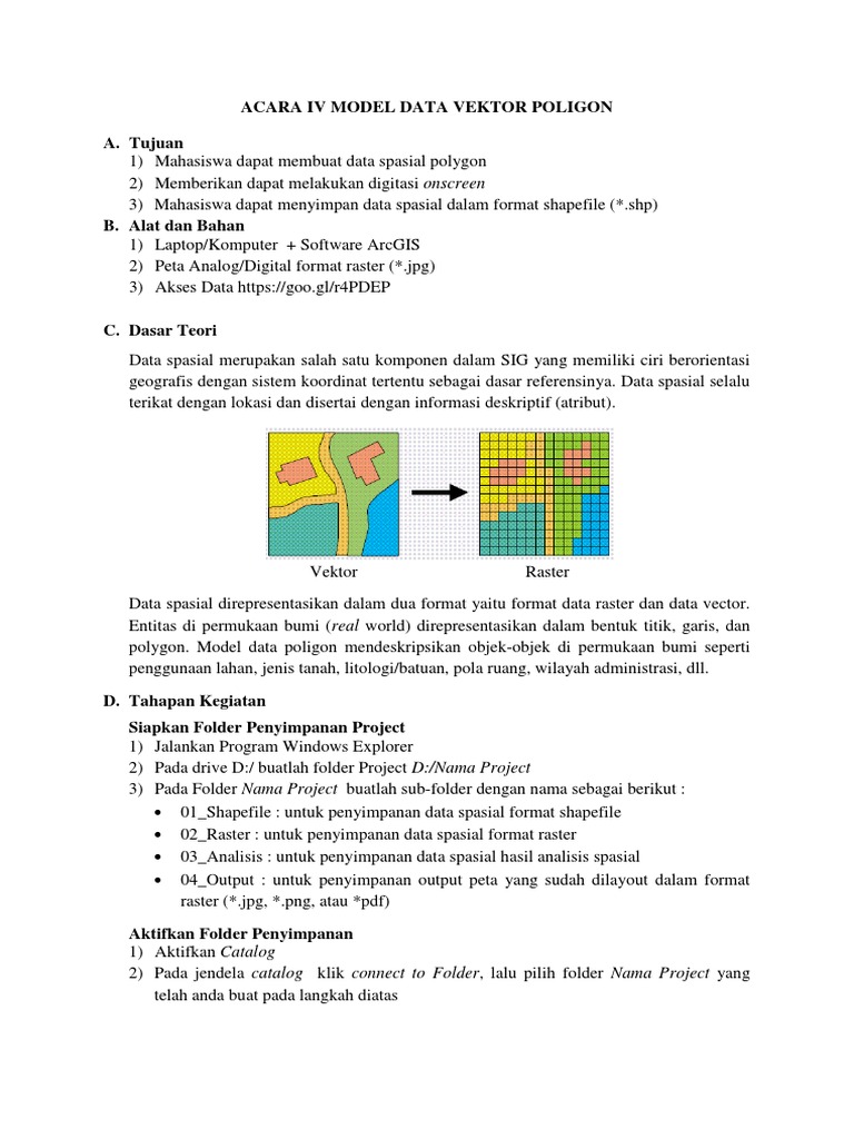 Panduan Digitasi Data Vektor Polygon | PDF | Metode & Bahan Ajar | Komputer