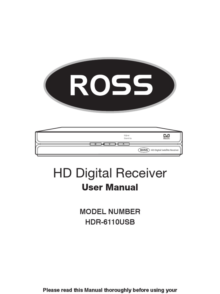 Ross HD Sattelite | PDF | Satellite Television | Set Top Box