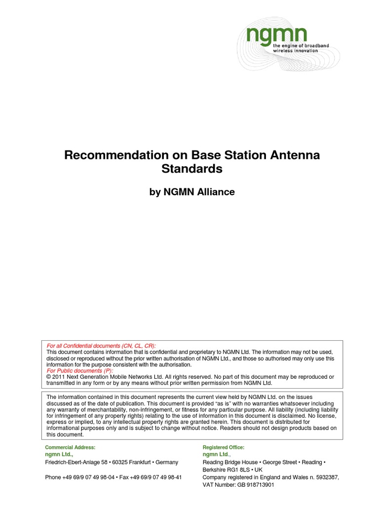 NGMN-N-P-BASTA White Paper V9 6 PDF | PDF | Antenna (Radio ...