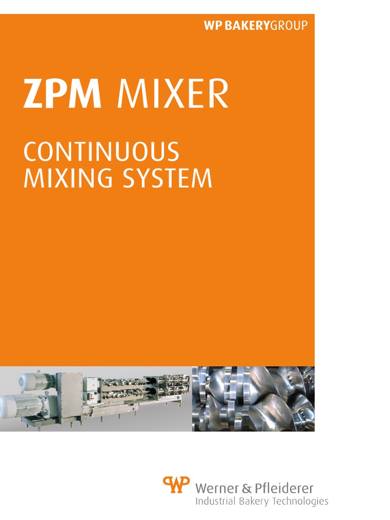 ZPM - Kneter-Gb Mixer Continuu Werner PDF | PDF | Dough | Breads