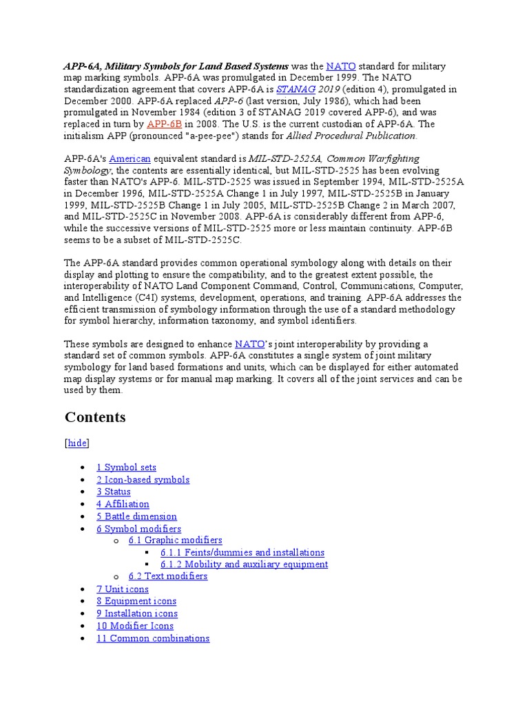 2019 (Edition 4), Promulgated In: APP-6A, Military Symbols For Land ...