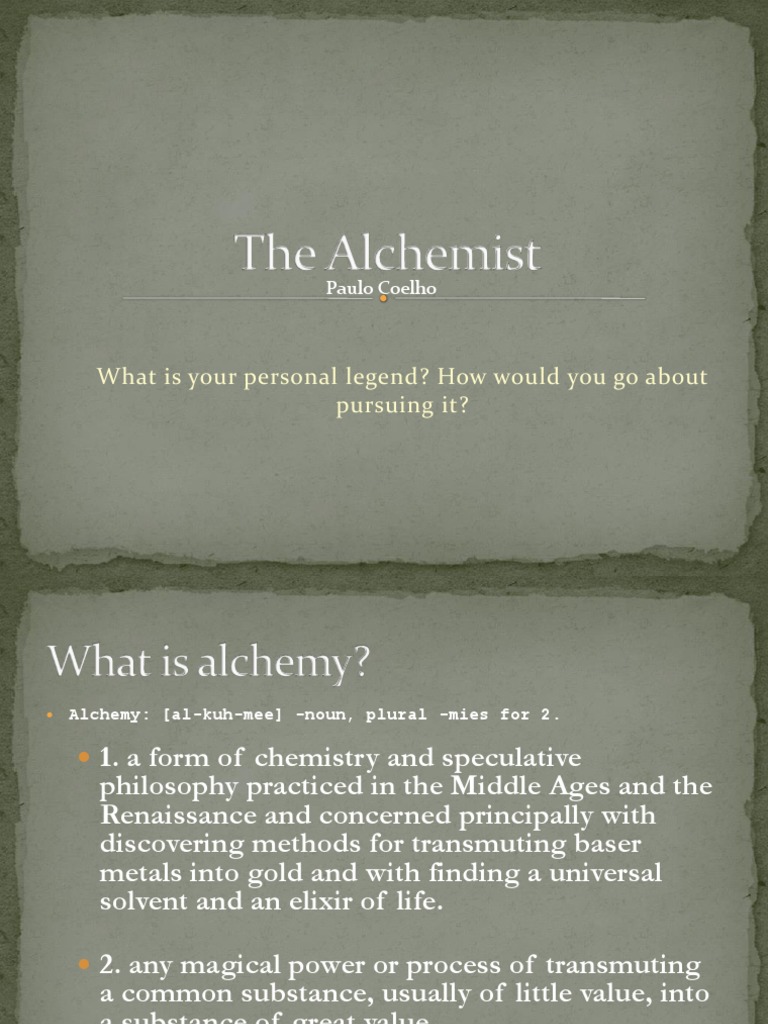 The Alchemist PPT | Alchemy