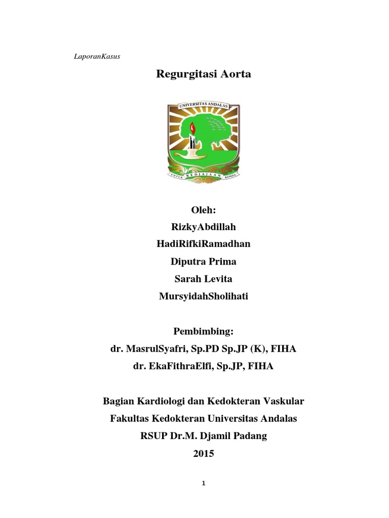 Laporan Kasus Regurgitasi Aorta | PDF