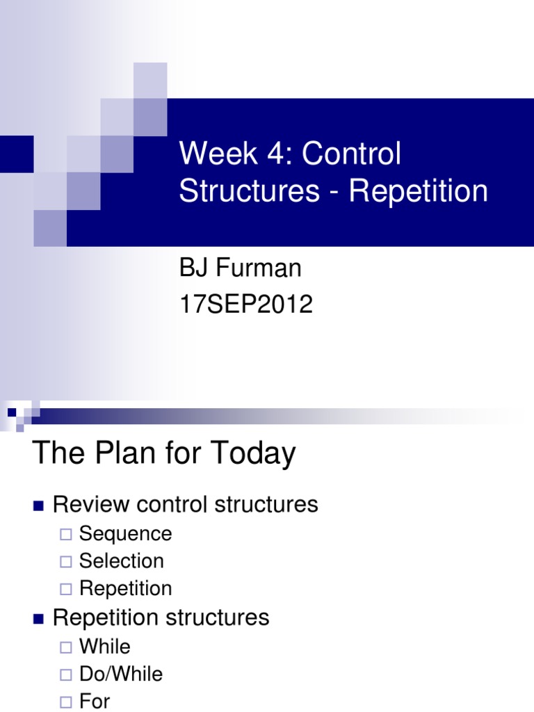 Lecture 4 Repetition Structures | Download Free PDF | Control Flow | Software Development