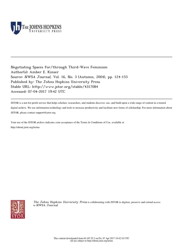 Third-Wave Feminism: Negotiating Spaces | PDF | Feminism | Gender Studies