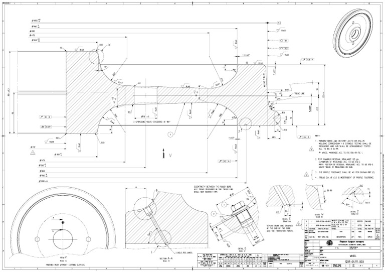 Railway Wheel Drawing | PDF | Railway