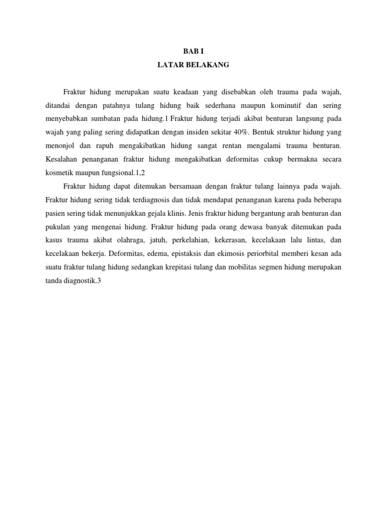 Lapkas Fraktur Nasal | PDF