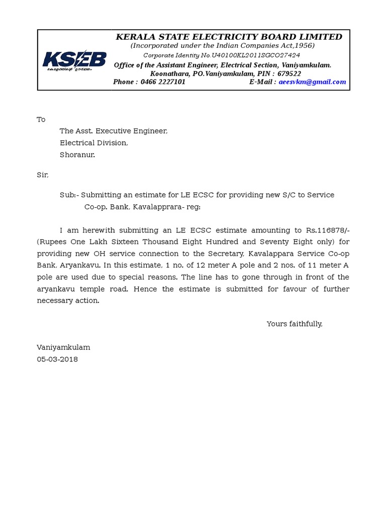 Kerala State Electricity Board Limited | PDF