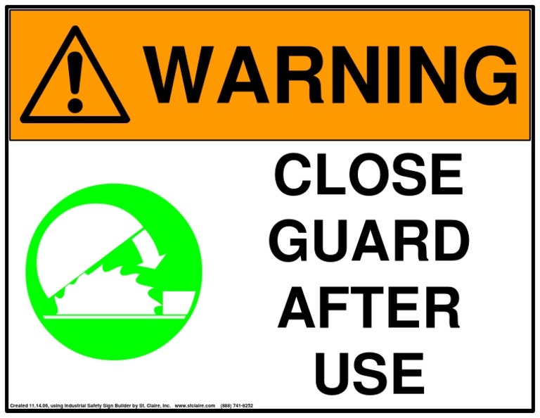 Close Guard After Use | PDF
