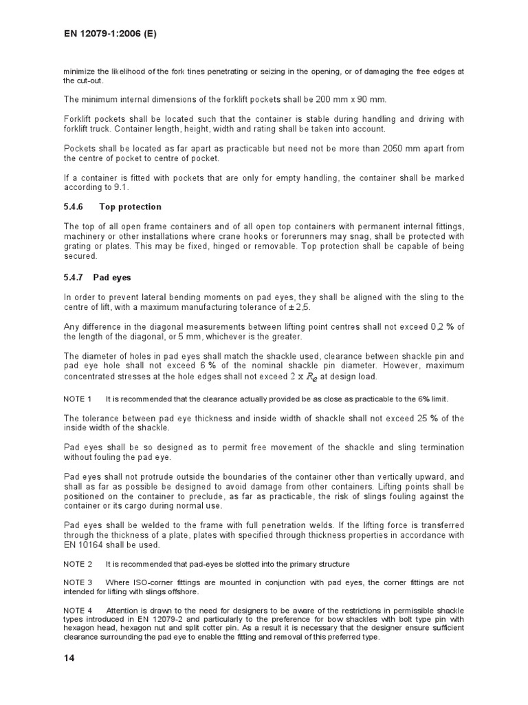 Pad Eye Calculation All | PDF | Engineering Tolerance | Forklift