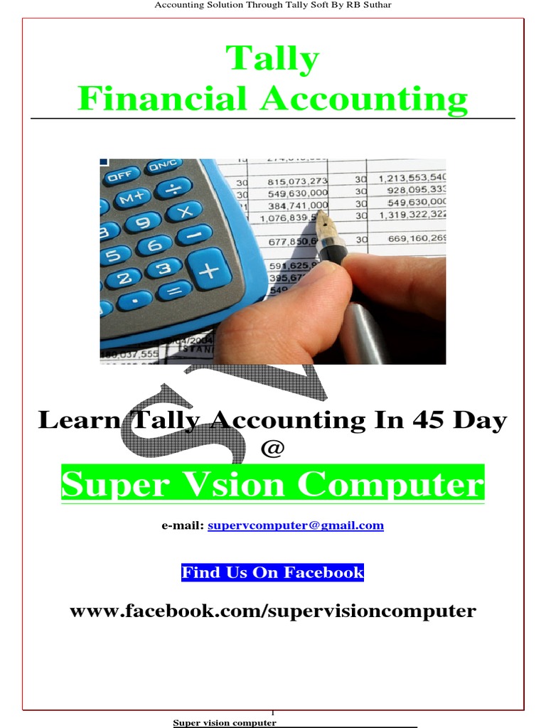 Tally Financial Accounting | PDF | Debits And Credits | Expense