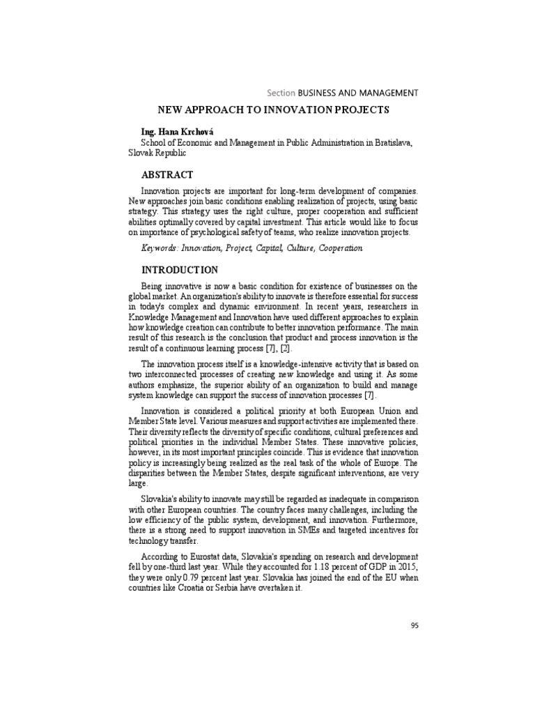 Innovation Projects: New Approaches | PDF | Agile Software Development ...