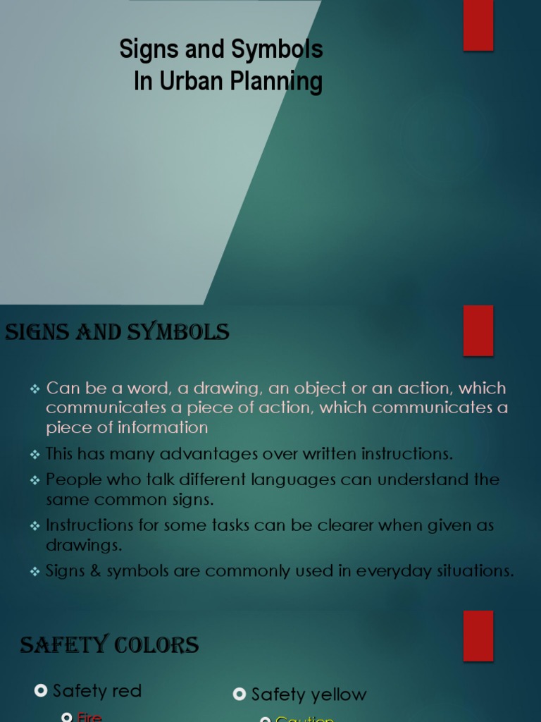 Urban Planning: Signs and Symbols | PDF | Transportation Engineering ...