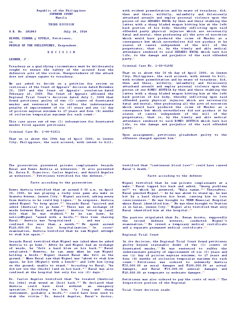 Murder Case Jurisprudence | PDF | Murder | Reasonable Doubt