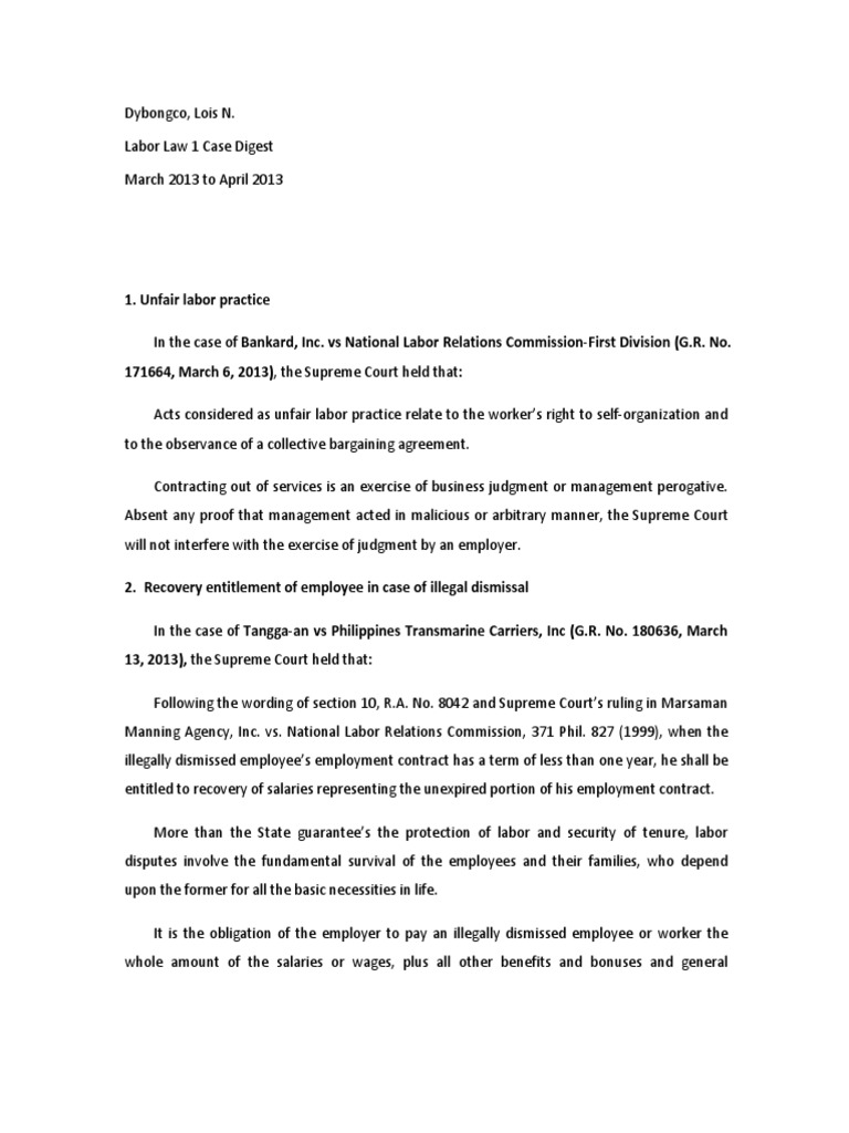 Unfair Labor Practice | PDF | United States Labor Law | Employment