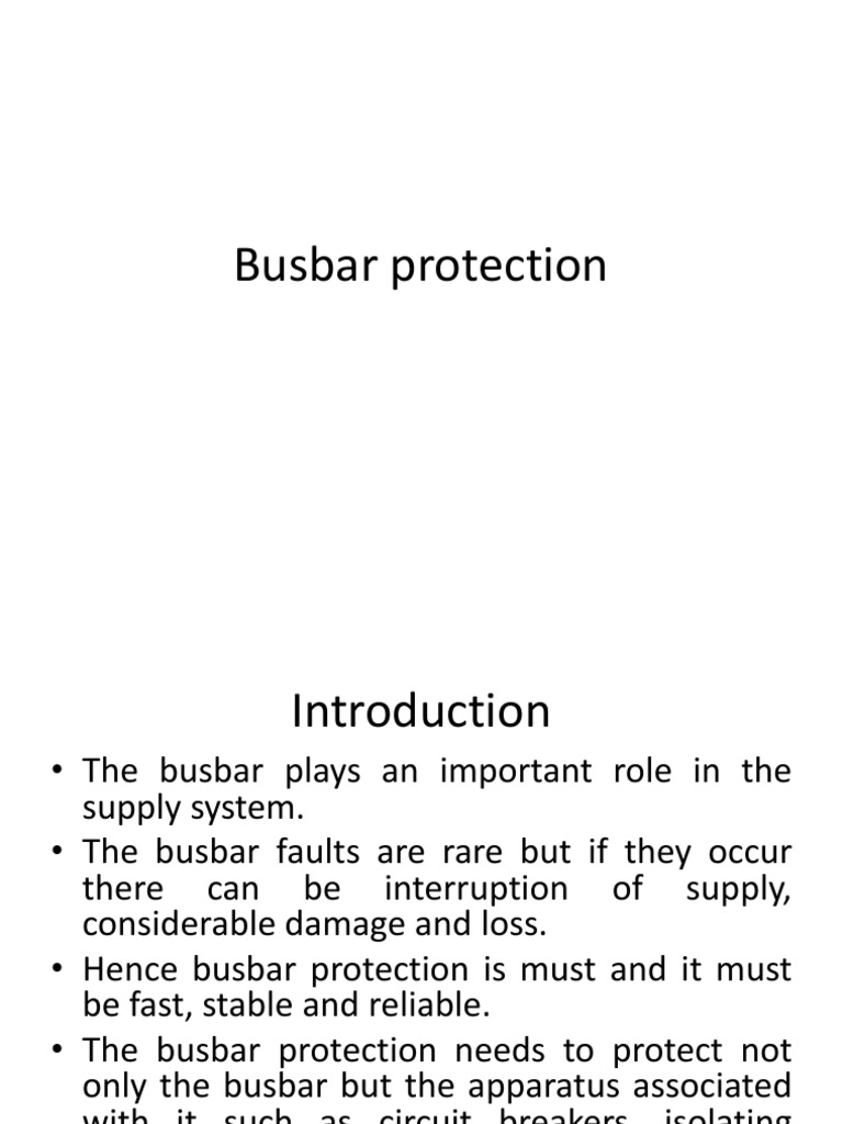 Busbar Protection | PDF | Transformer | Insulator (Electricity)