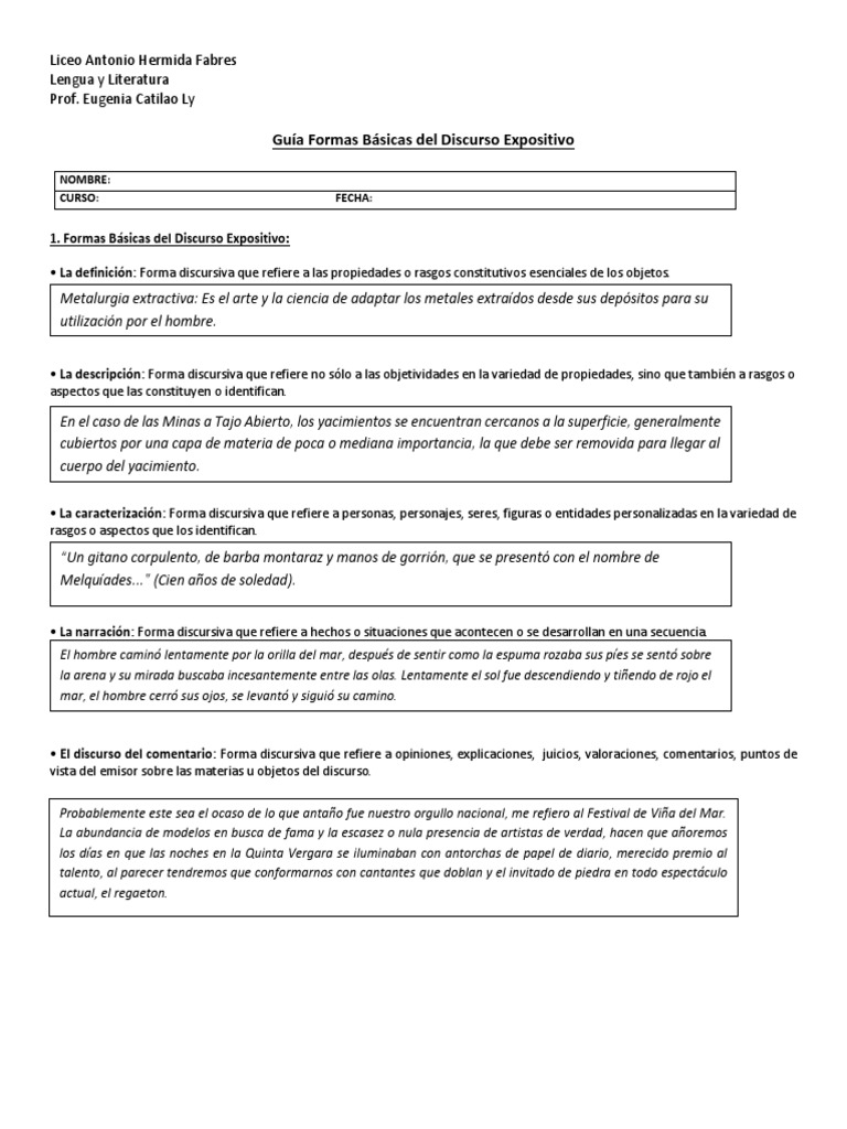 Guía de Discurso Expositivo para Estudiantes | PDF | Poesía