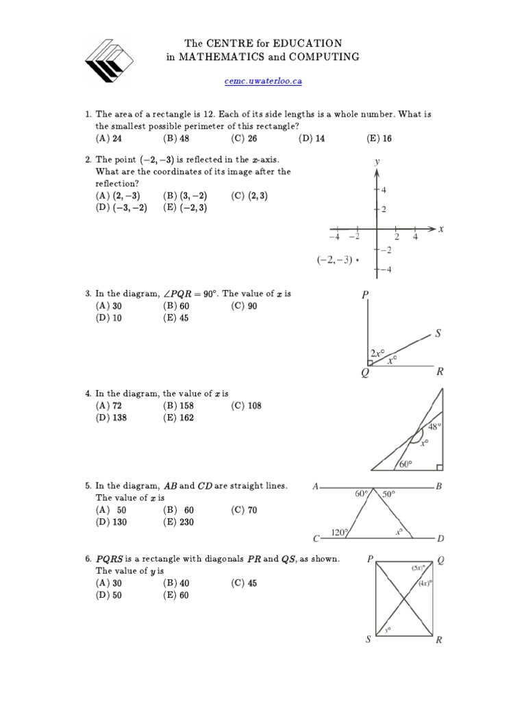 The Centre For Education in Mathematics and Computing: Cemc - Uwaterloo ...