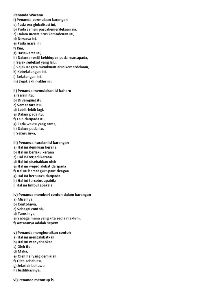 Penanda Wacana Dan Kata Kata Menarik | PDF