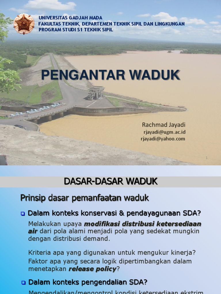Pengantar Pemanfaatan Waduk | PDF
