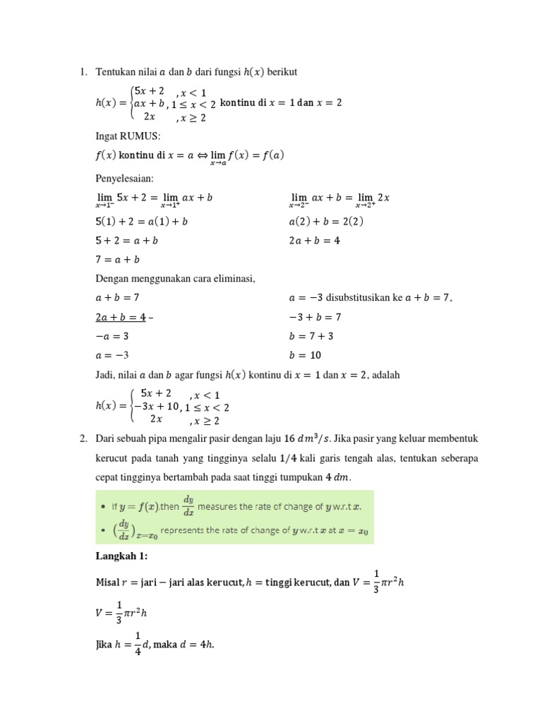 Contoh Soal Kalkulus Diferensial | PDF