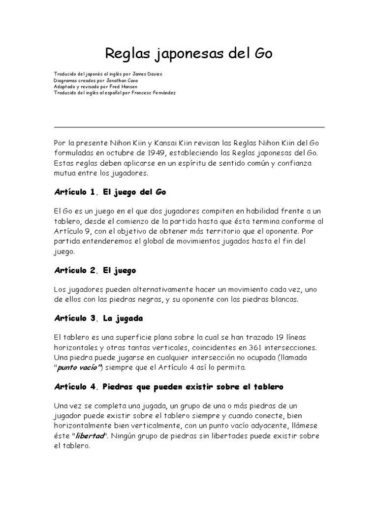 Reglas Japonesas PDF | PDF