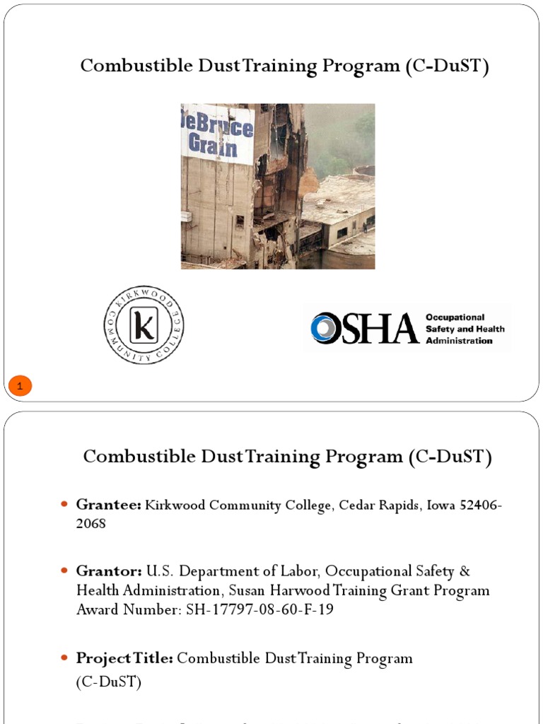 Combustible Dust | PDF | Dust | Explosion