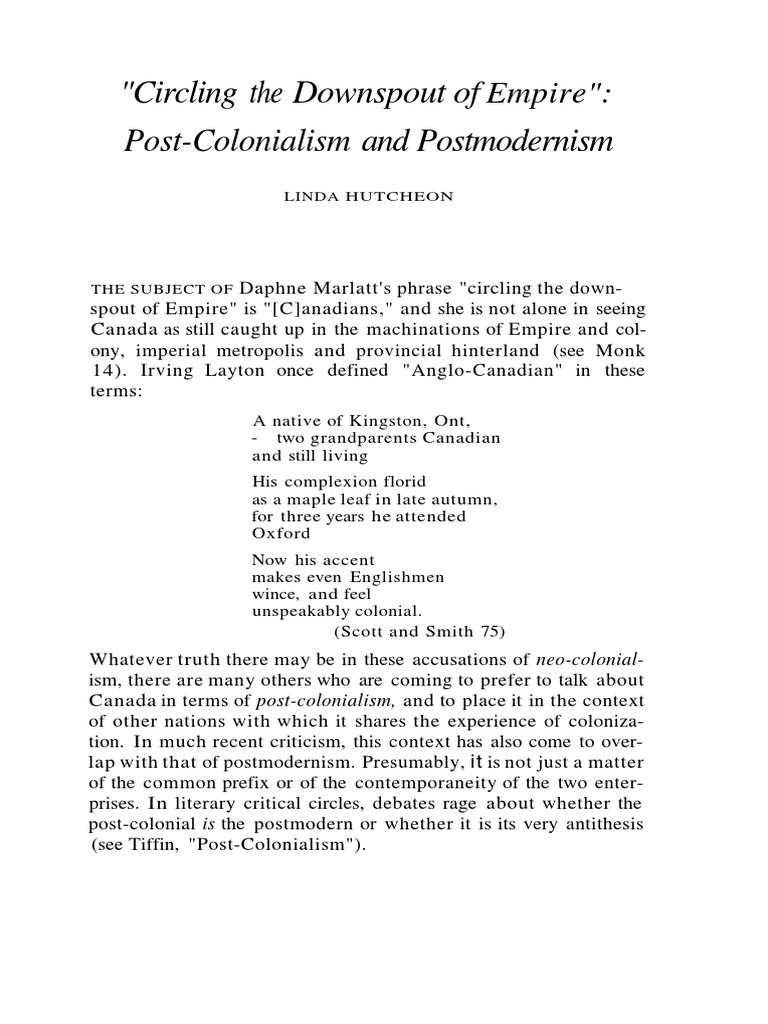 Post-Colonialism Meets Postmodernism | PDF | Postcolonialism | Colonialism