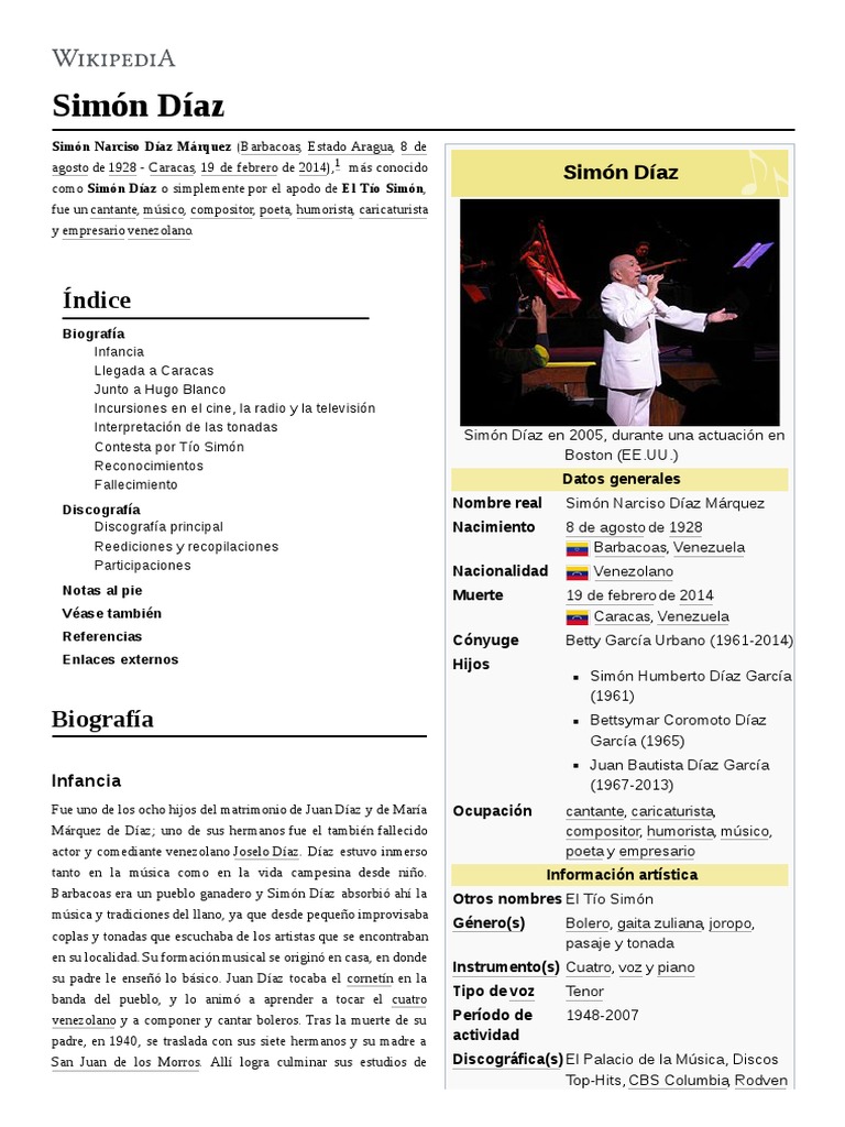 Simón Díaz | PDF | Entretenimiento (general) | Ocio