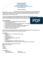 6th Grade French Course Overview | PDF | Homework | Teaching