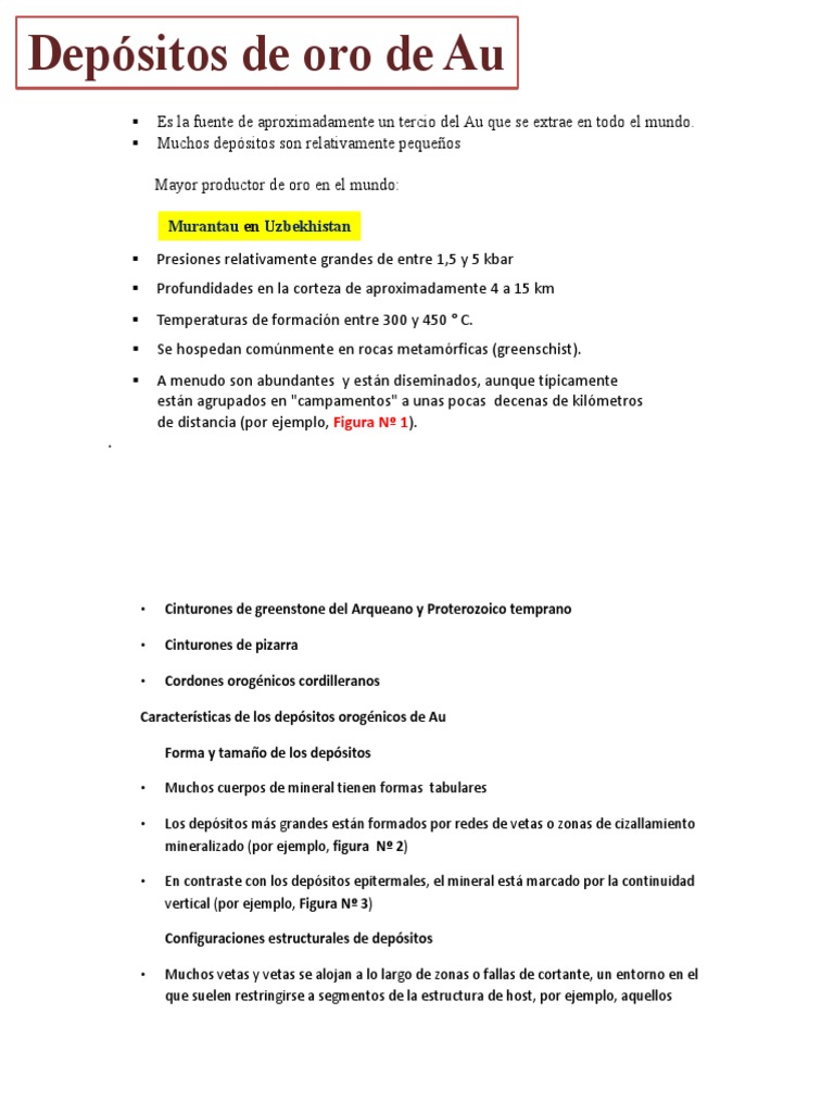 Cinturones de Greenstone Del Arqueano y Proterozoico Temprano | PDF ...