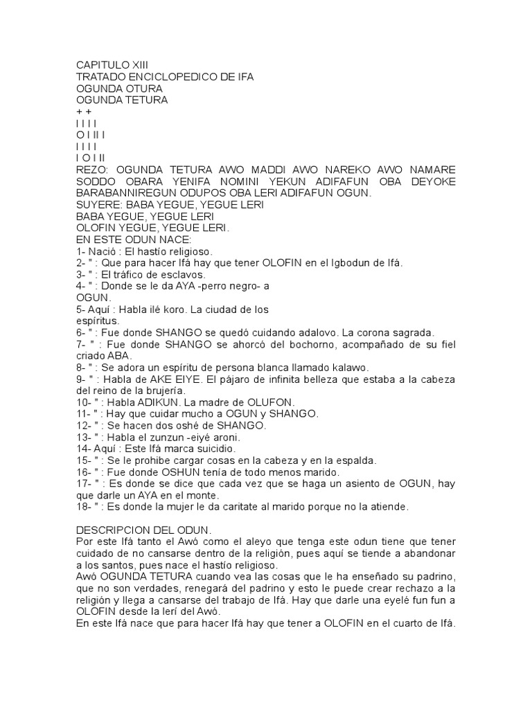 13 Ogunda Otura | PDF | Religión étnica | Santeria