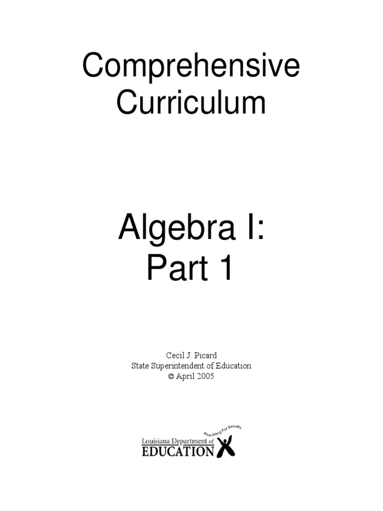 Comprehensive Curriculum: Algebra I | PDF | Significant Figures ...
