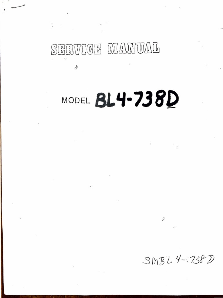 BL4-738D SM Old BL Serger PDF | PDF | Sewing Machine | Textile Arts