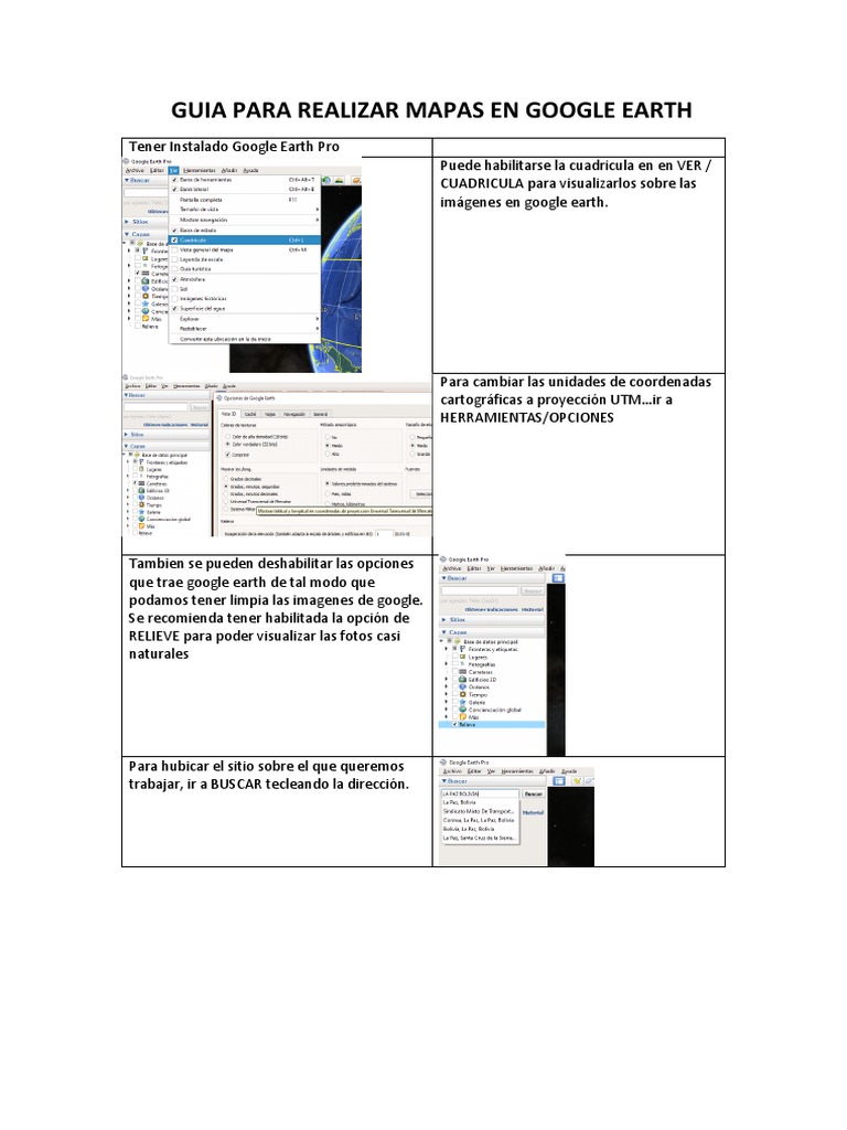 Guia para Realizar Mapas en Google Earth | PDF | Mapa | Imagen