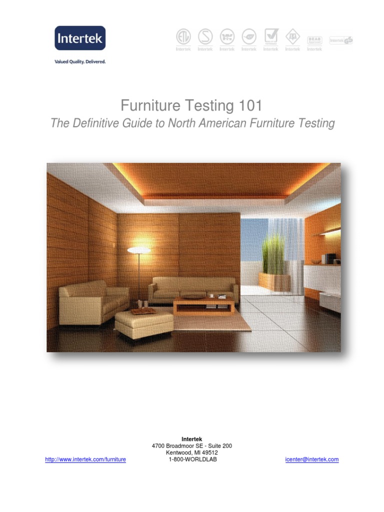 Definitive Guide To North America Furniture Testing | PDF | Chair | Door
