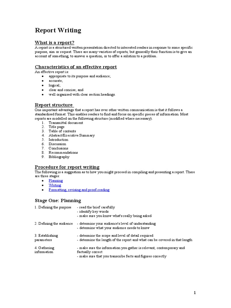 Report Writing Guide | PDF | Abstract (Summary) | Evaluation