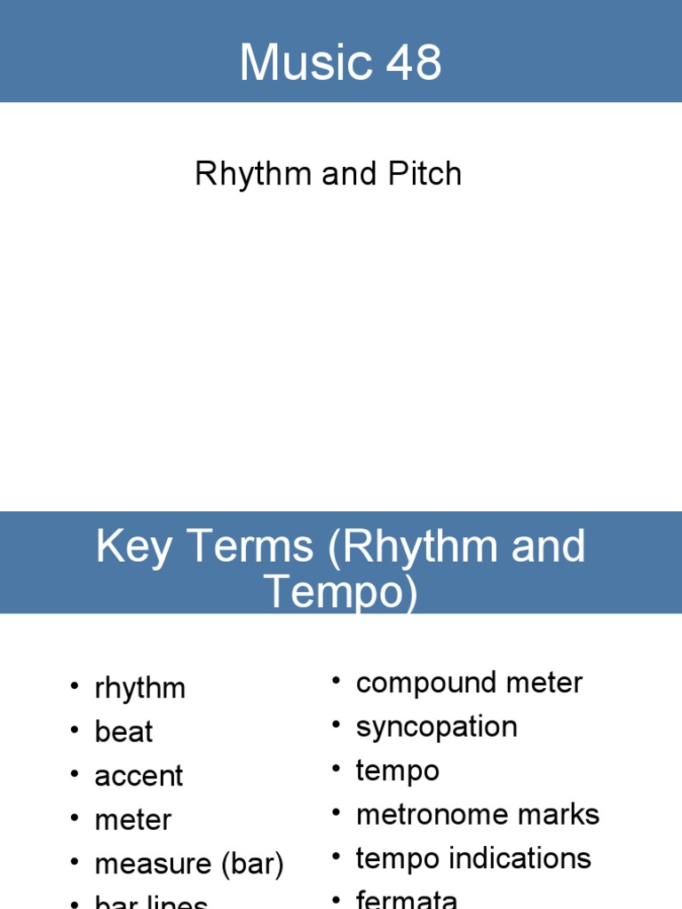 Rhythm & Pitch | PDF | Scale (Music) | Rhythm