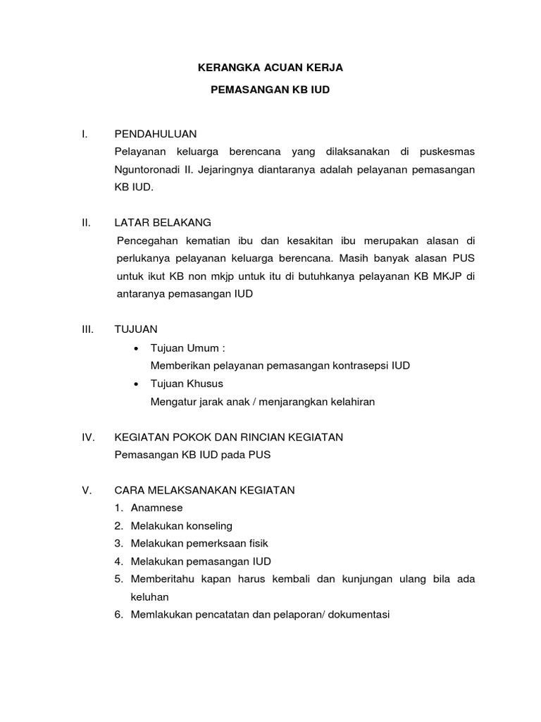 Kak Pemasangan Iud | PDF