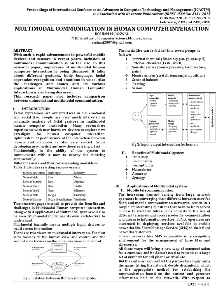JournalNX - Multimodal Communication | PDF | User Interface ...